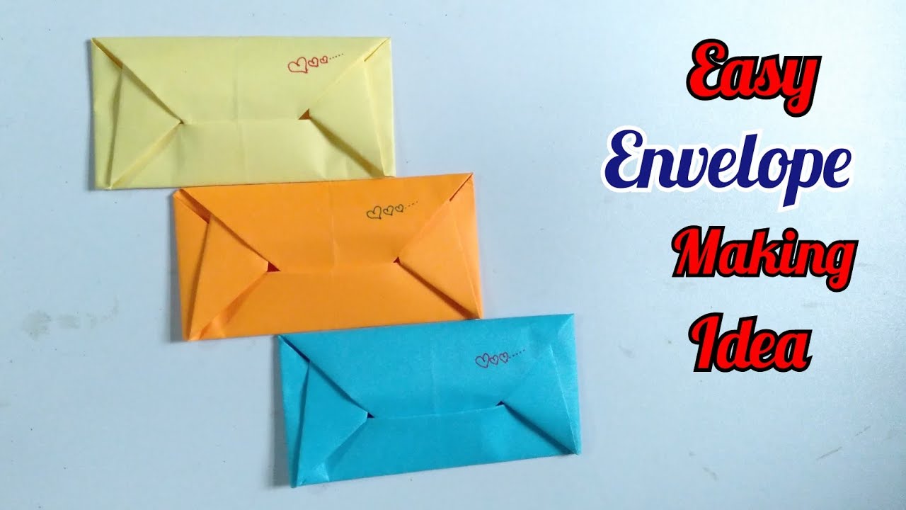 Easy envelope making idea |No glue, No tape, No scissor| Envelope | How ...