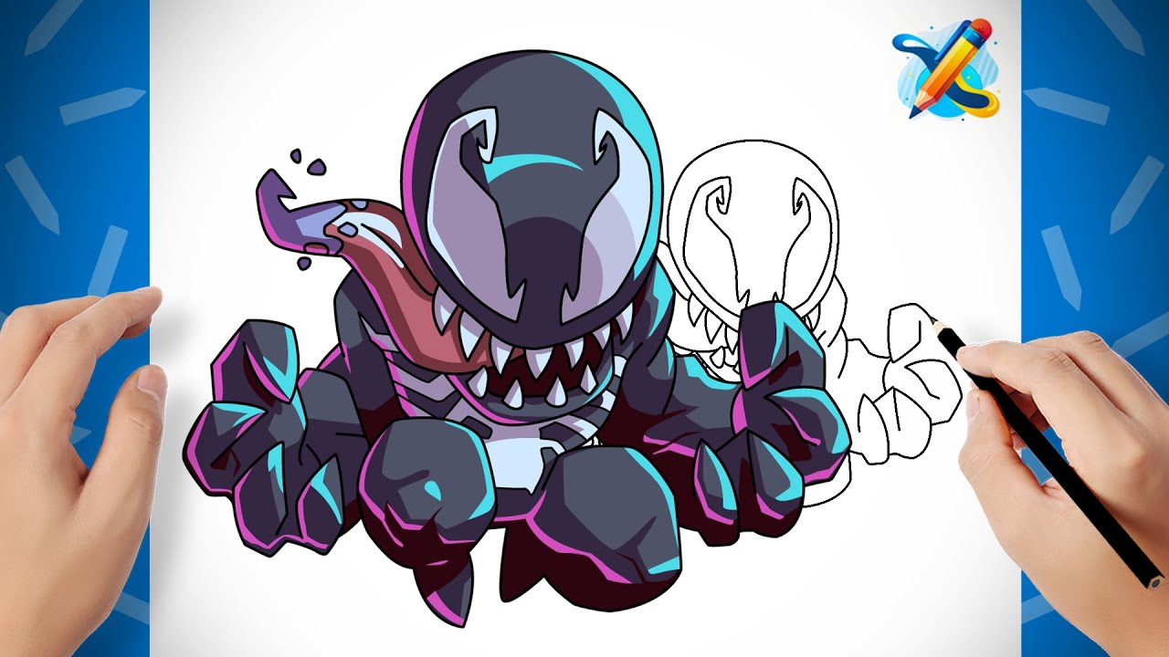 How to Draw Chibi Venom – Satisfying Drawing Process - YouTube