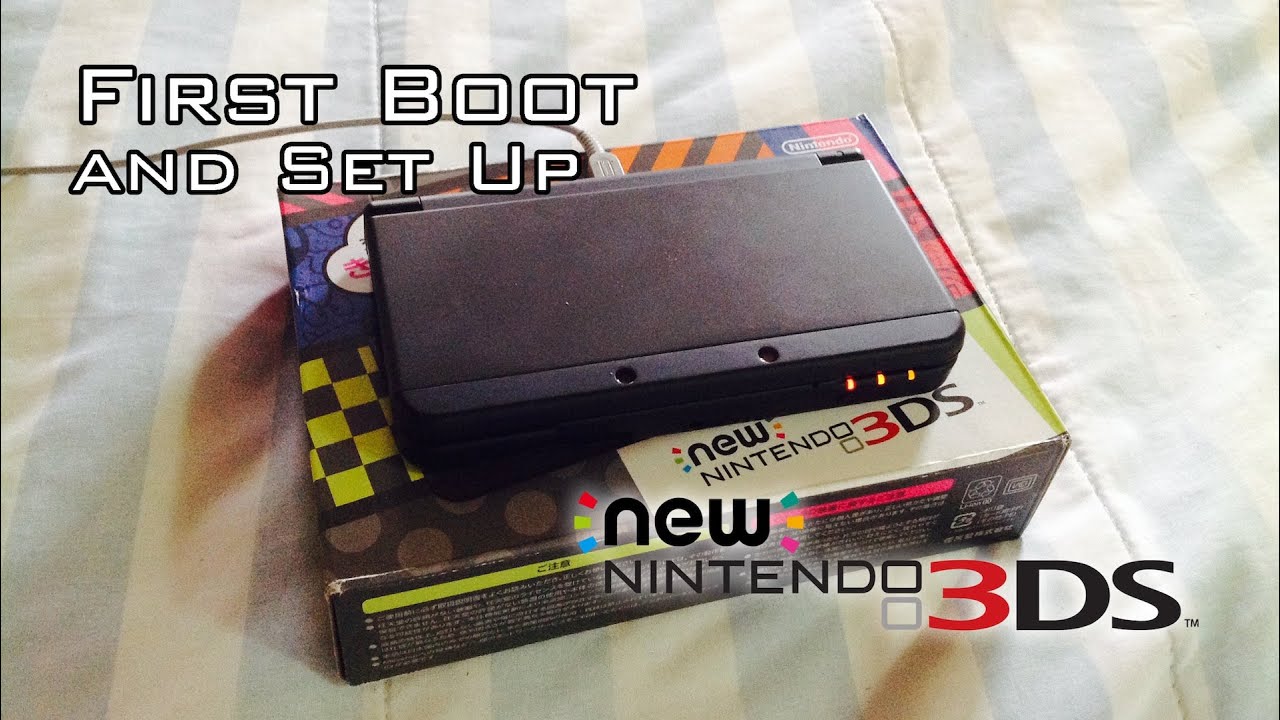 Japanese New Nintendo 3DS First Boot and Set up - YouTube
