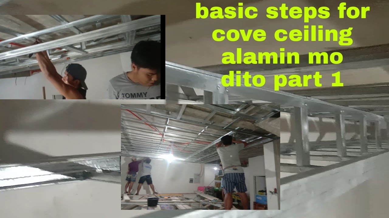 cove ceiling installation step by step // diy cove ceiling installation ...