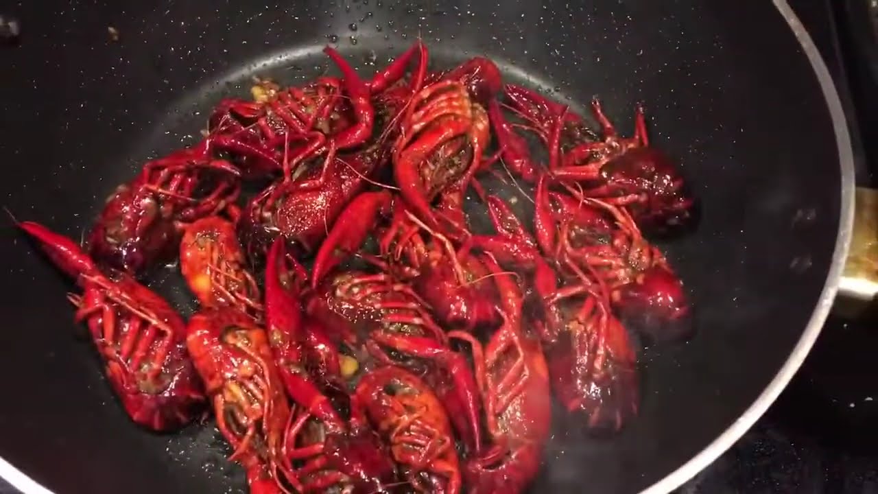 Catch and Cook CRAWDADS! Stir fry Garlic Ginger Crawdads - YouTube