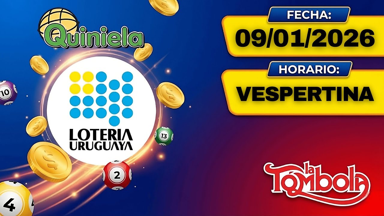 Sorteo Vespertino de Quiniela y Tómbola - 9/01/2026 / Emisión en ...