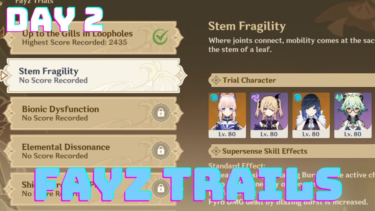 "Stem Fragility", Fayz Trails (Day 2) | Genshin Impact - YouTube