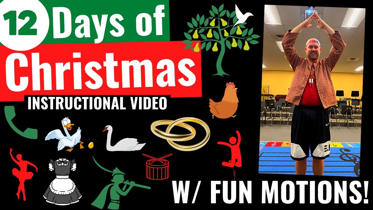 “12 Days Of Christmas” w/ motions actions Christmas Program Elementary ...