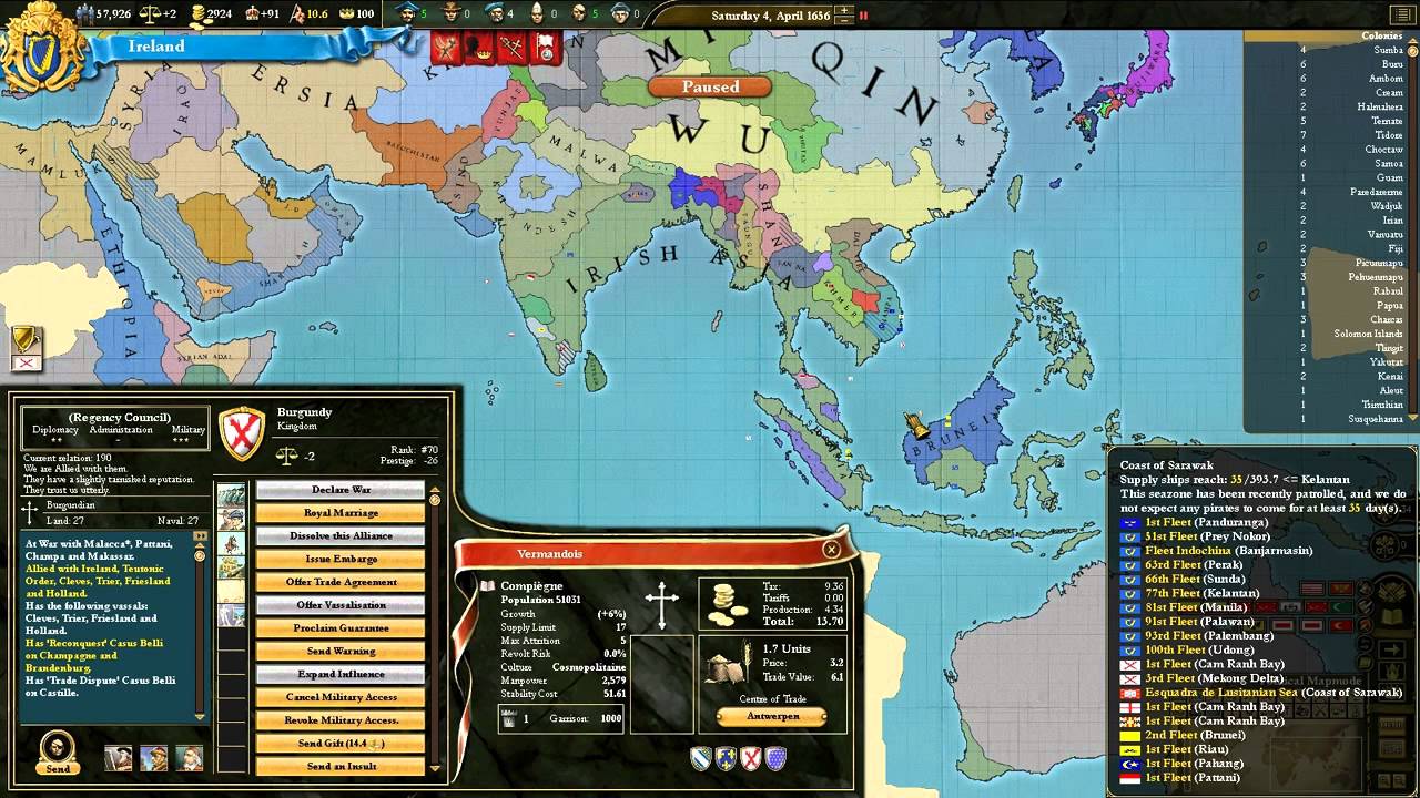 Let's Play Europa Universalis III 3 Divine Wind Ireland 21 HD - YouTube