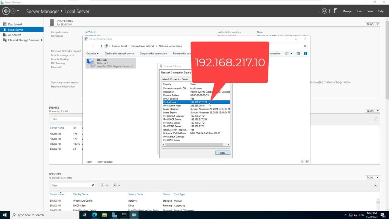 Windows Server 2022: Configure Network - YouTube