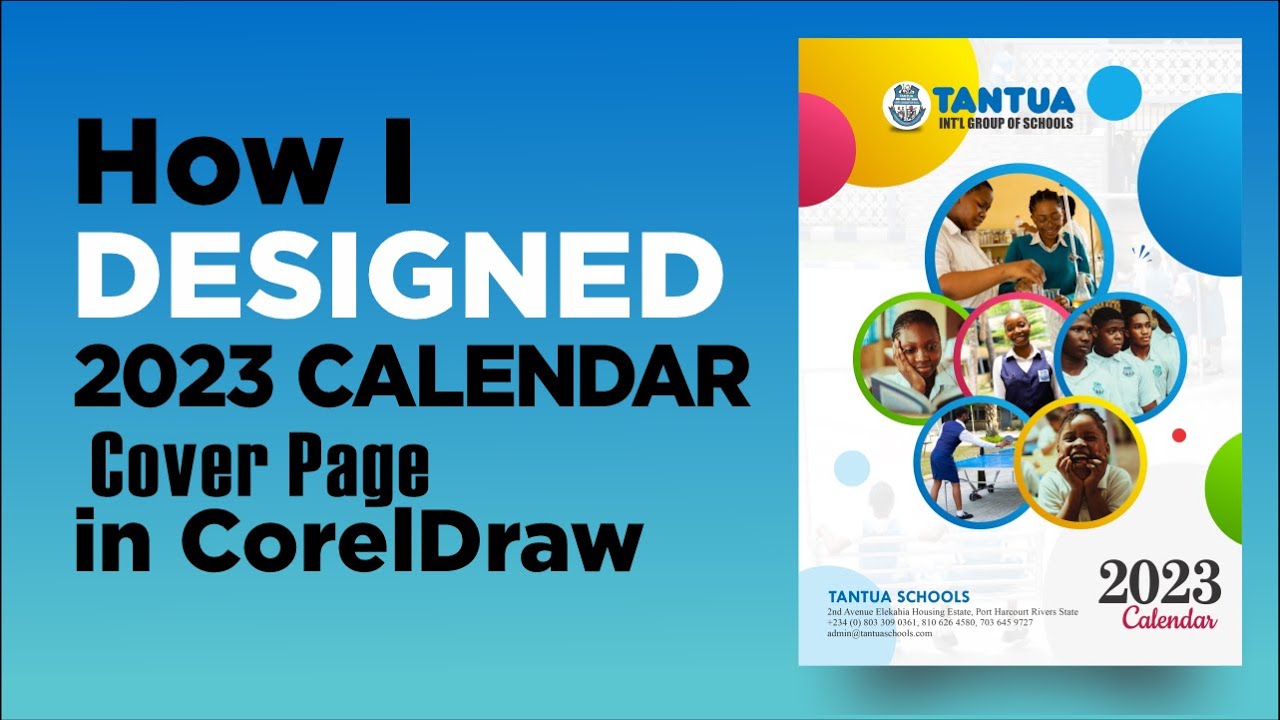 How I Designed A 2023 Calendar Cover Page - YouTube