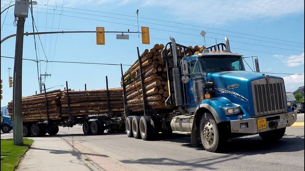 LOGGING TRUCKS #34 -- Lost Video From 2015 / Various Log Truck Axle ...