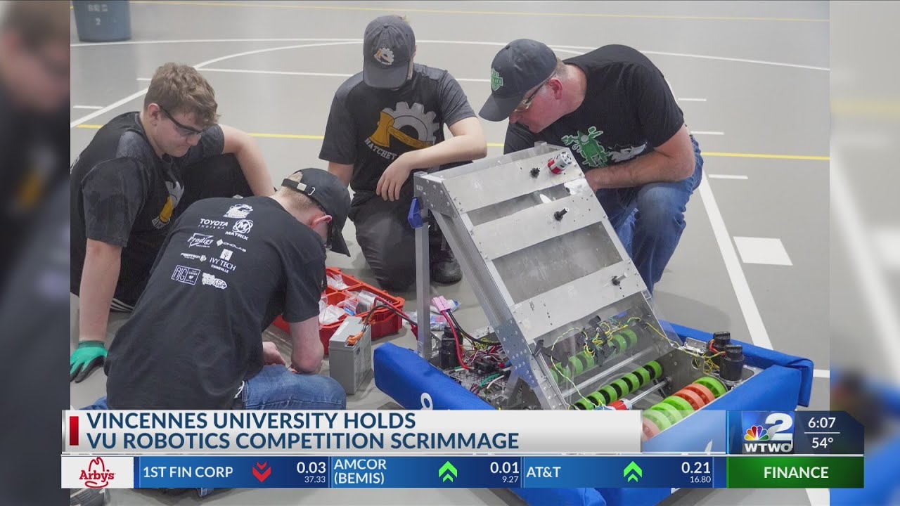 Vincennes University hosts student robotics competition scrimmage - YouTube