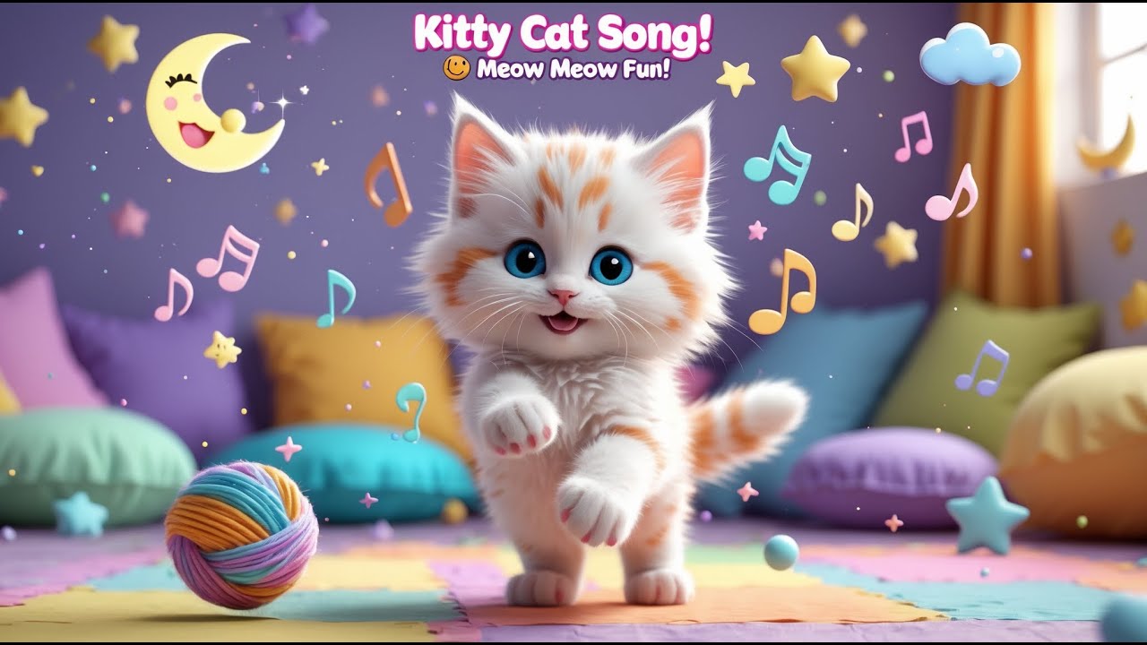Kitty Cat Song for Toddlers | Fun Preschool Songs & Nursery Rhymes # ...