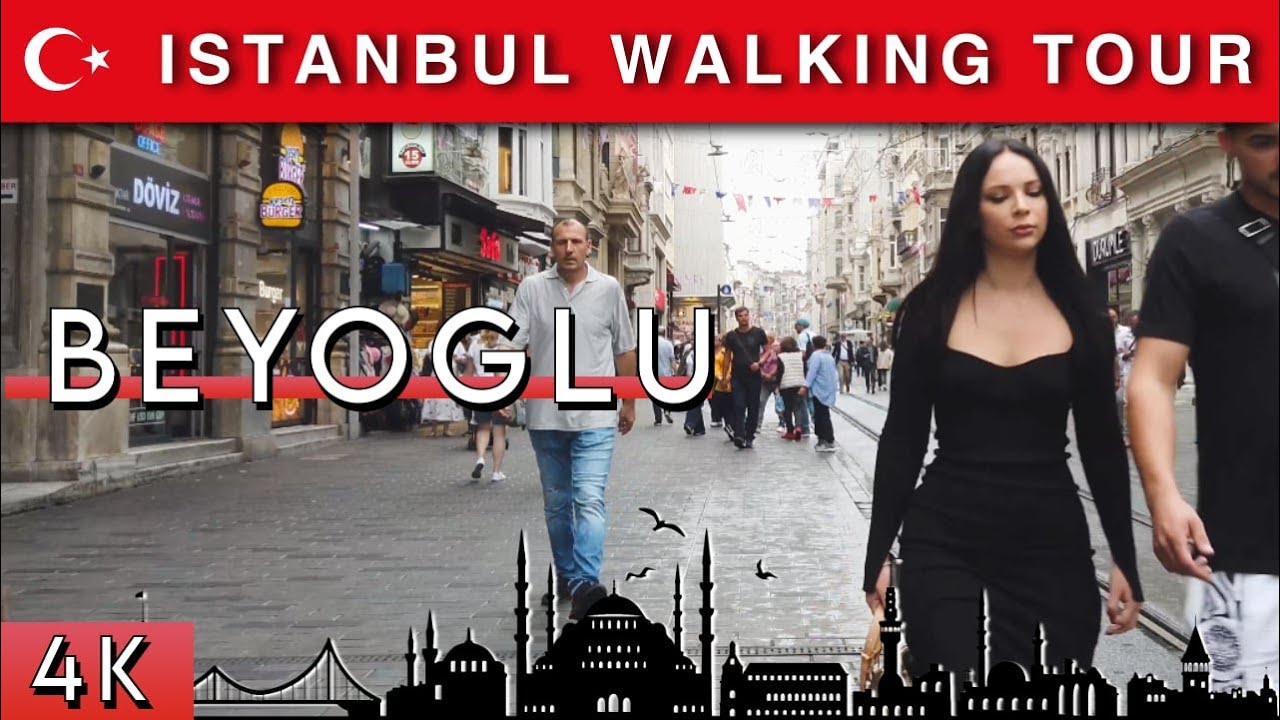 Istanbul 🇹🇷 | BEYOGLU walking tour ️ | November 2023 | 4K HD•60 fps ...