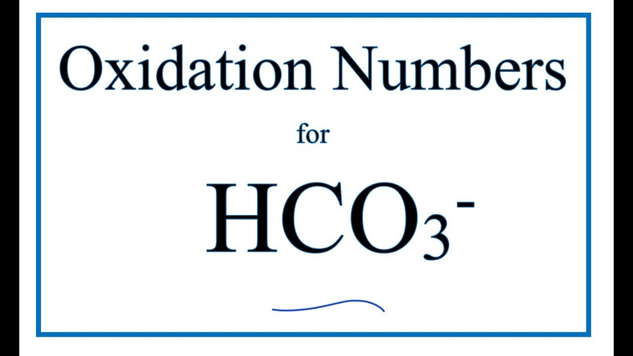 How to find the Oxidation Number for C in the HCO3- ion. (Bicarbonate ...
