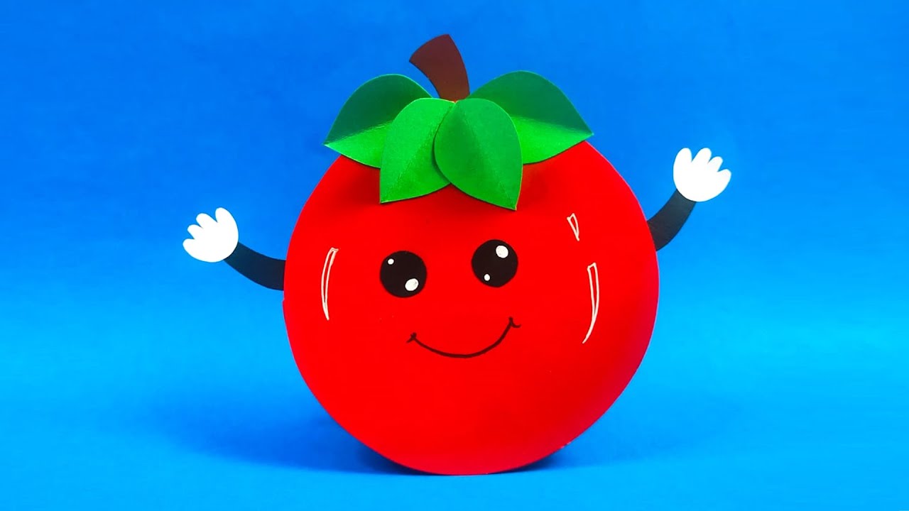 Dancing Paper Tomato Craft For Kids | Dancing paper Toys | Craft Train ...