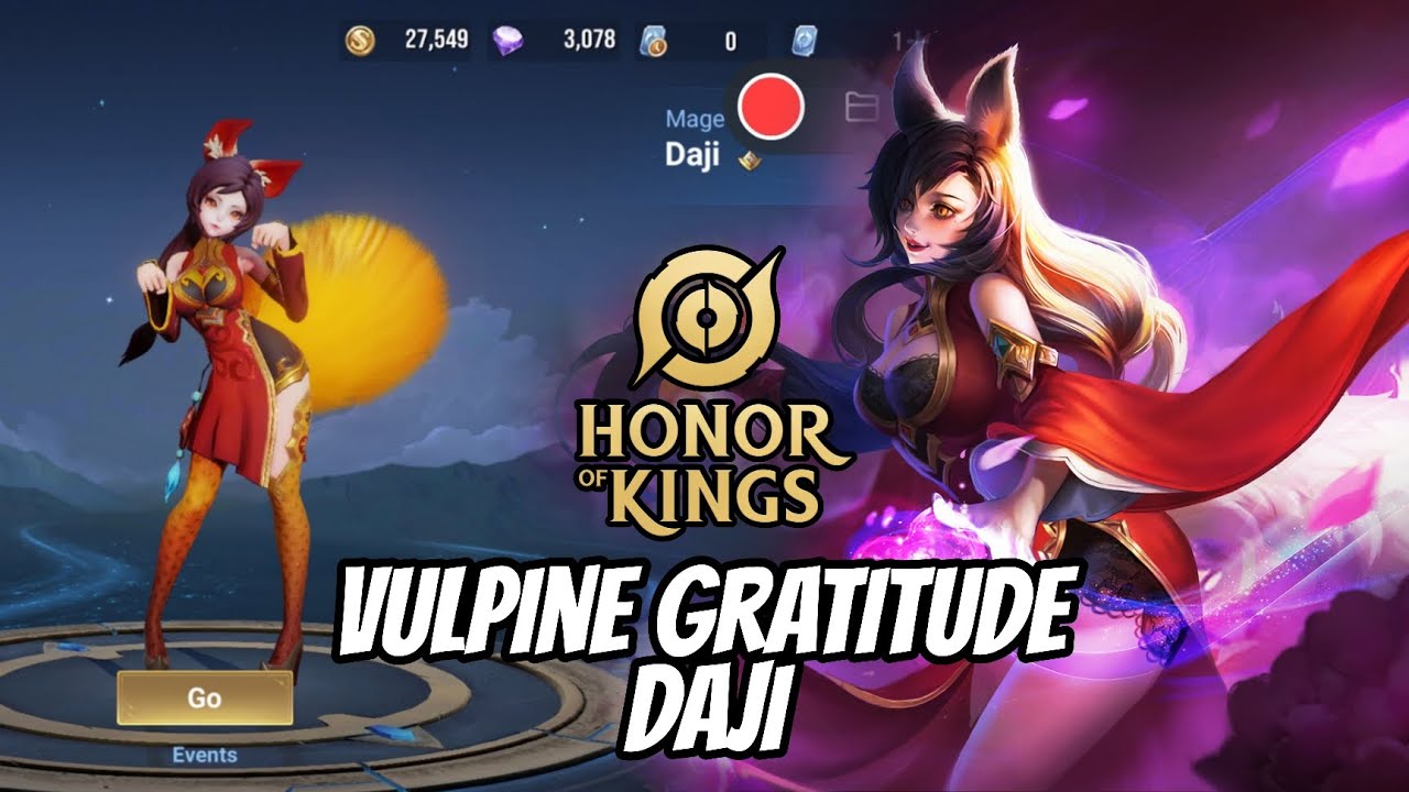 Vulpine Gratitude Daji - Honor Of Kings - YouTube