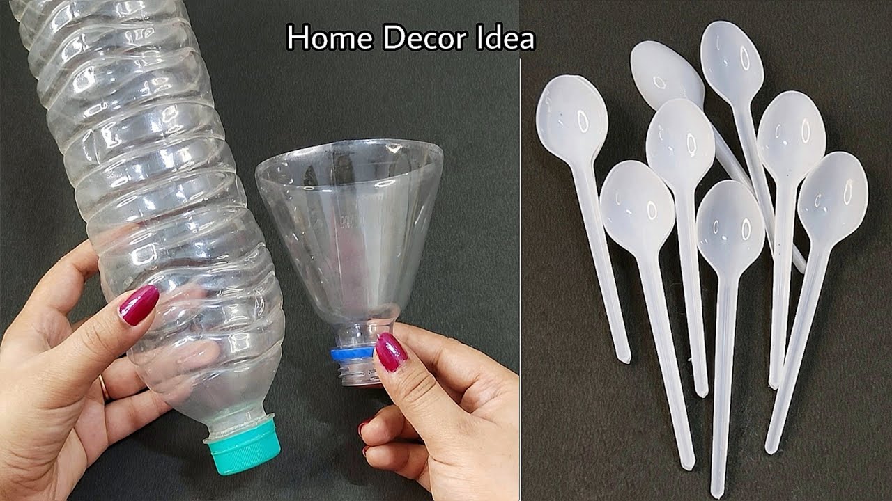 DIY Beautiful Home Decor Idea using Waste Plastic Bottle and Plastic ...