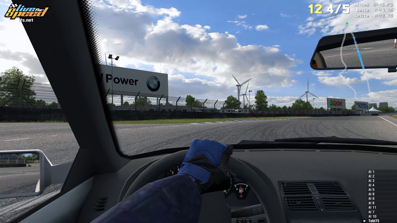 LFS (Demo) Test, KI Rennen mit dem XF GTI auf dem Blackwood GP - YouTube