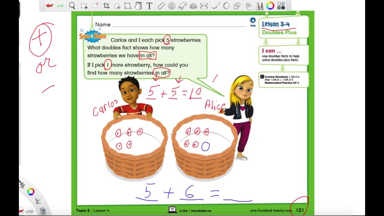SAVVAS lesson 3-4 (grade 1) - YouTube