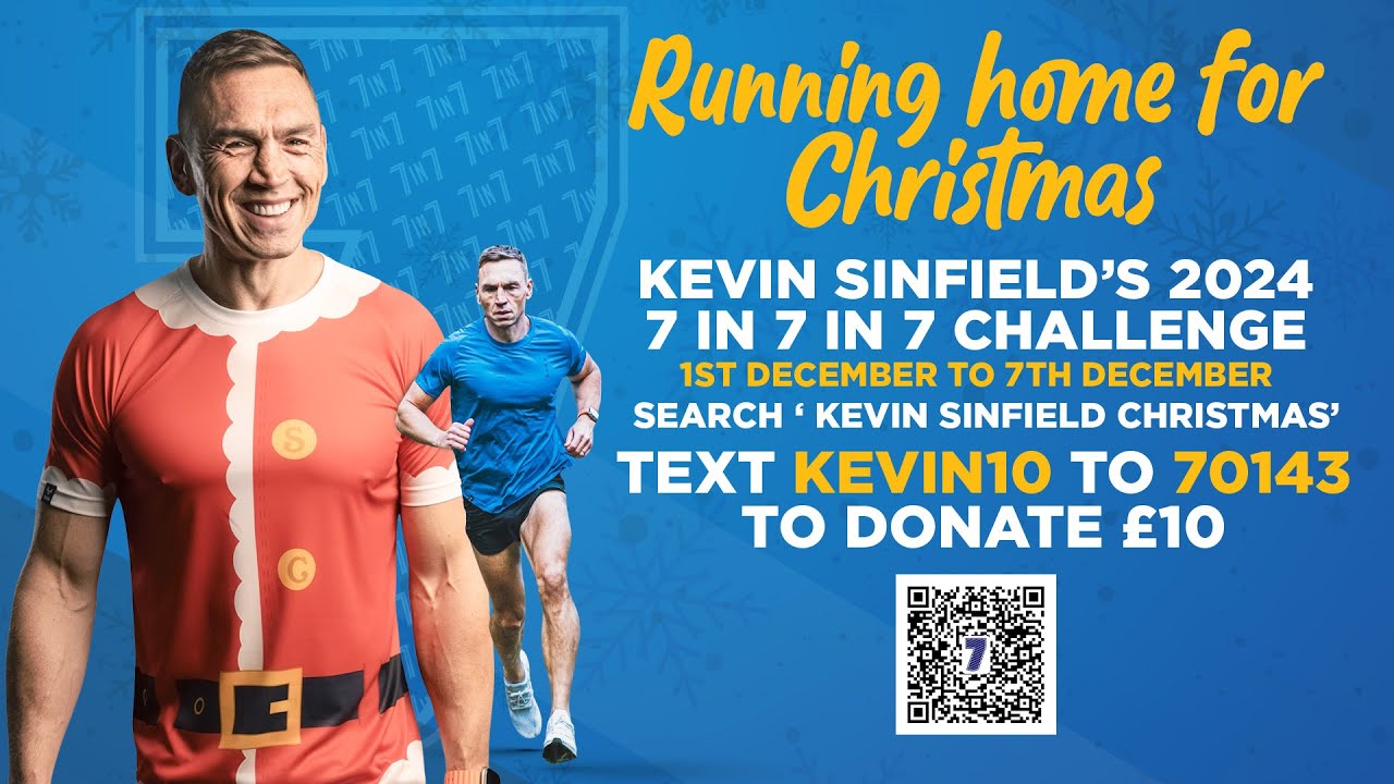 Running home for Christmas - Kevin Sinfield 2024 7 in 7 in 7 Challenge ...