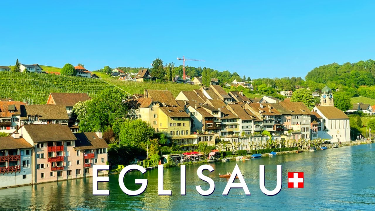 Eglisau, Switzerland 4K - A beautiful medieval Swiss town in the shores ...