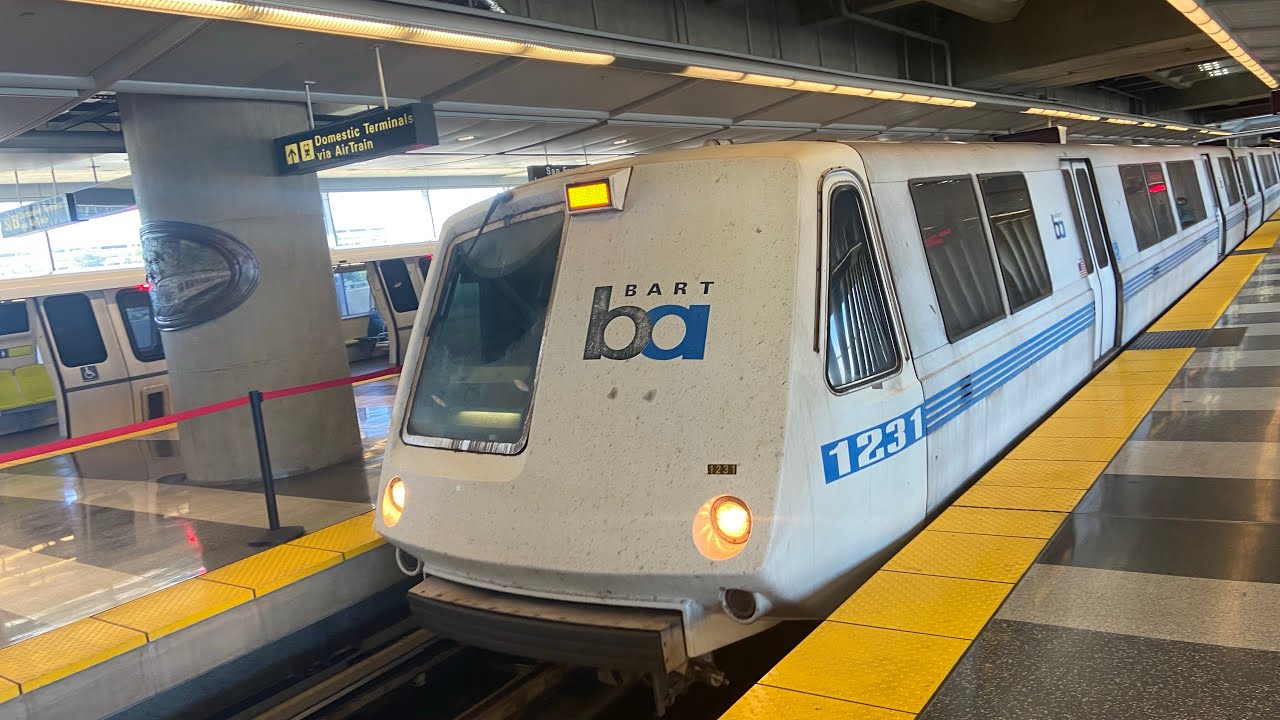BART Train Ride From SFO Airport to Daly City - YouTube
