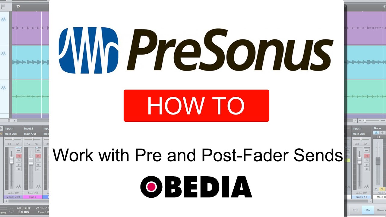 How to work with Pre and Post fader sends in PreSonus Studio One - YouTube