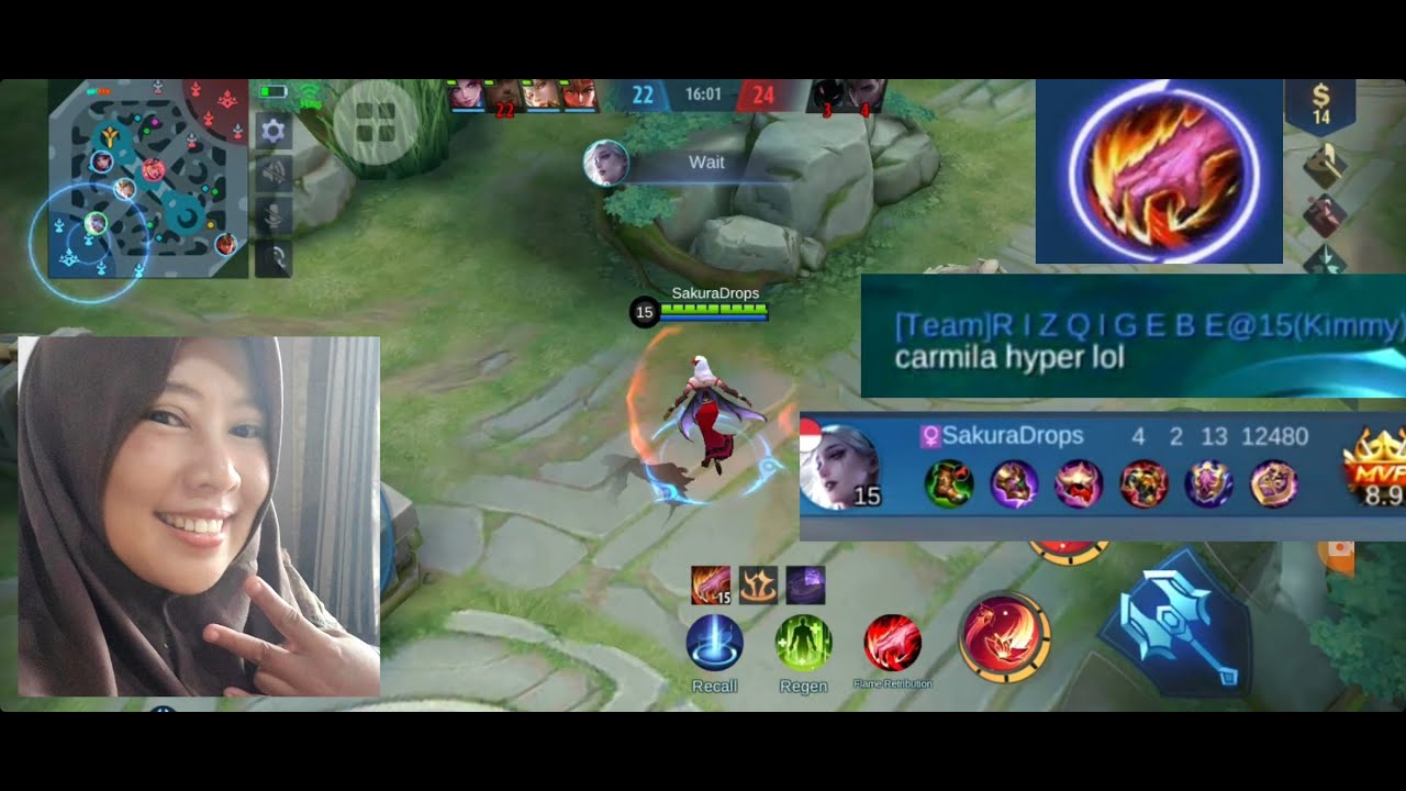 Carmilla build tank ,spell retribution,game play ngawur emak emak gabut ...
