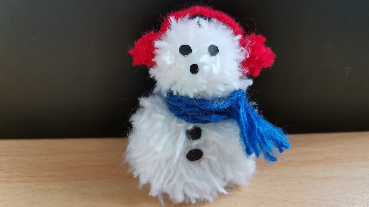 POM POM Snowman | How to make Snowman with Wool | Easy Christmas ...