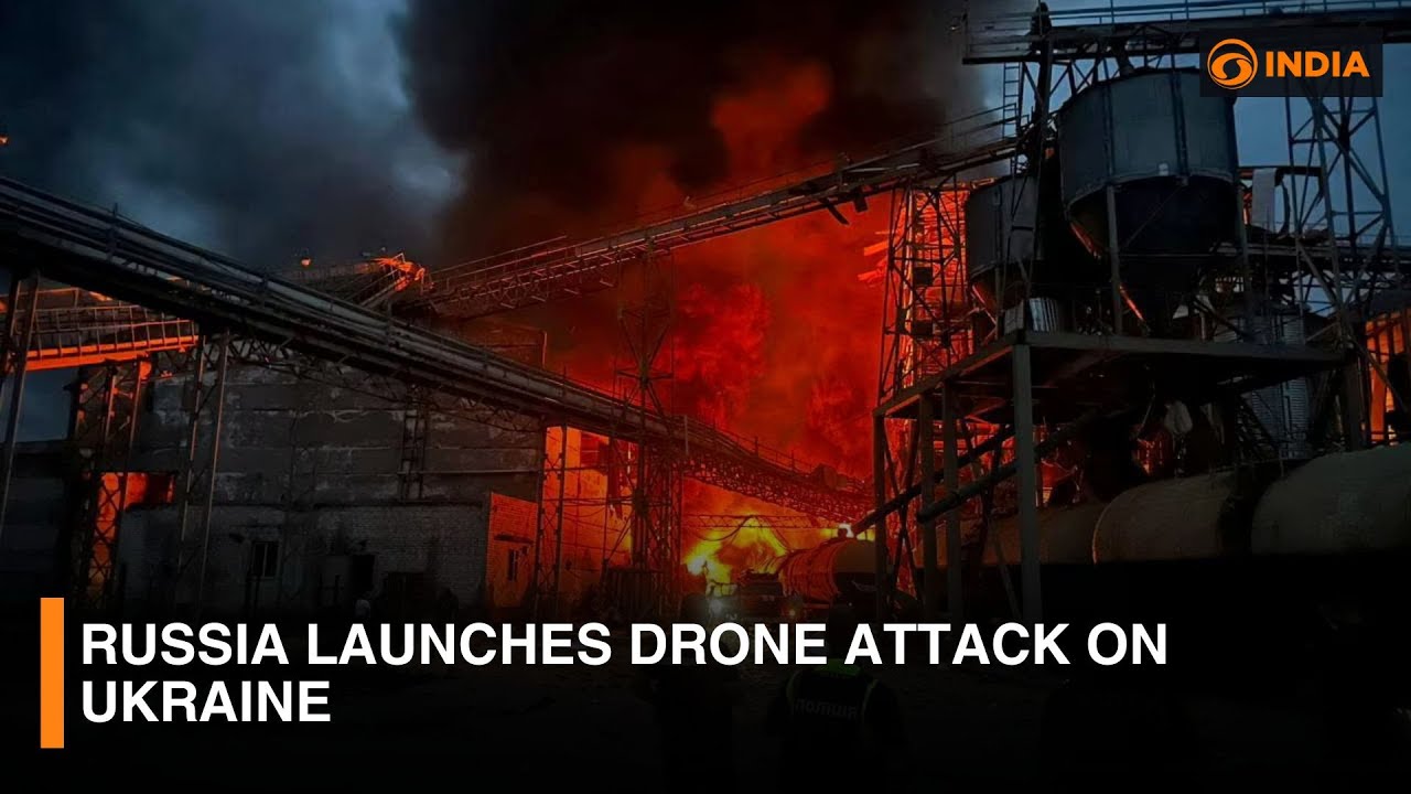 Russia launches drone attack on Ukraine | DD India - YouTube