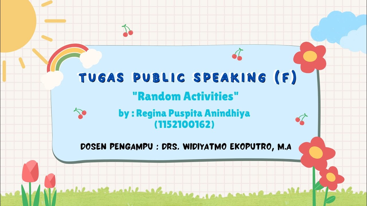 PUBLIC SPEAKING : RANDOM ACTIVITIES - YouTube