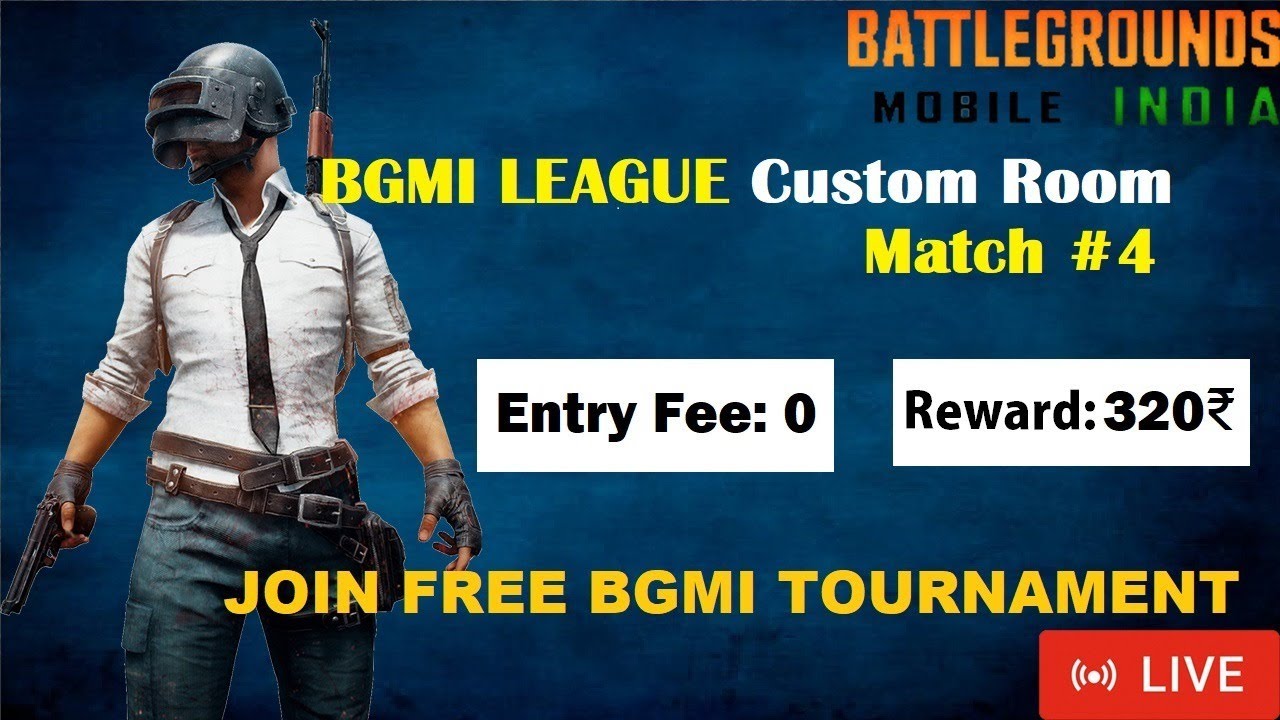 BGMI League: Match #4 Custom Room Livestream (Join free Tournament ...