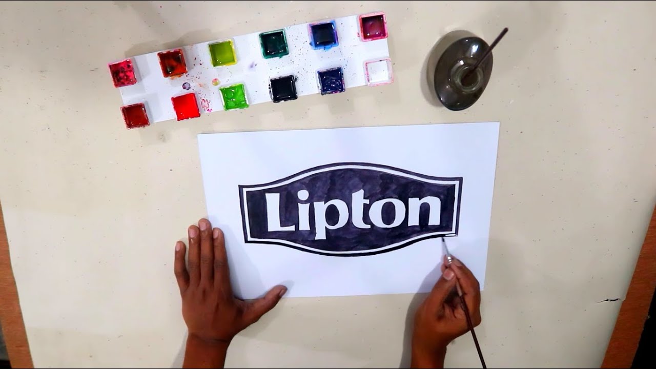 How to draw the Lipton logo - YouTube