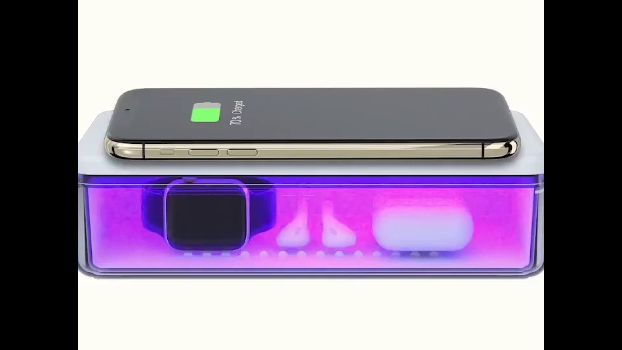 Wireless Charging UV Sanitizer Pro Disinfection Cleaning Box - YouTube