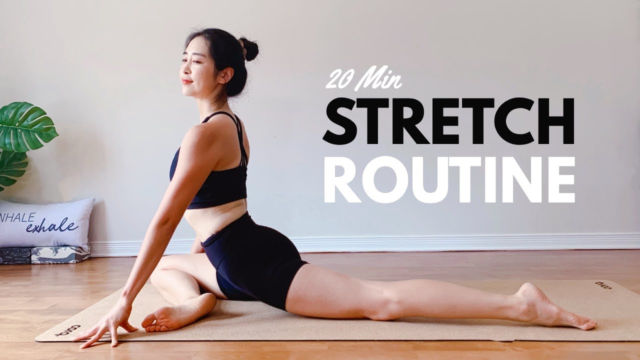 20 MIN STRETCH ROUTINE (No Talking) For Posture, Back Pain ...