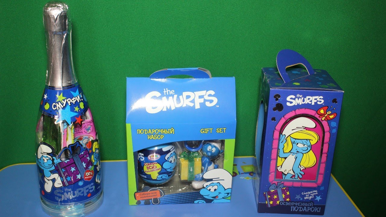 The Smurfs sweets candy surprise egg - YouTube