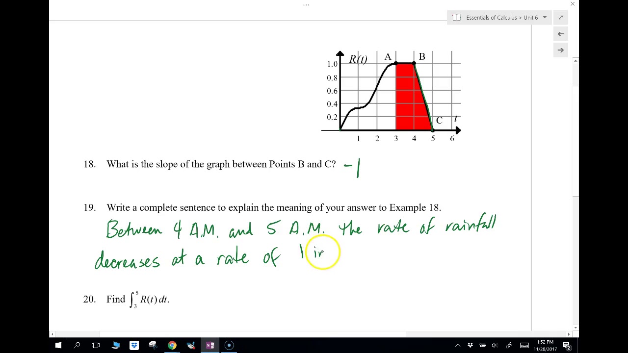 AB Calc 6-1B: Interpreting Rate Graphs - YouTube