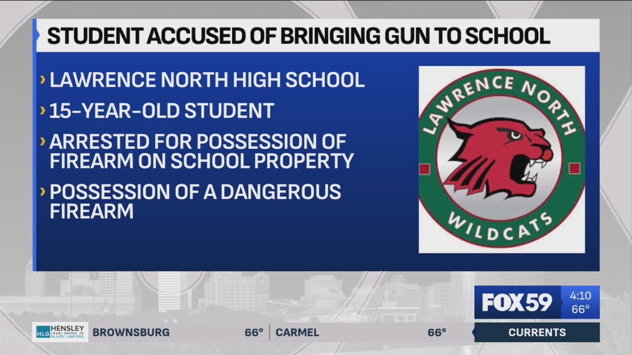 Lawrence North student arrested for bringing gun to school - YouTube