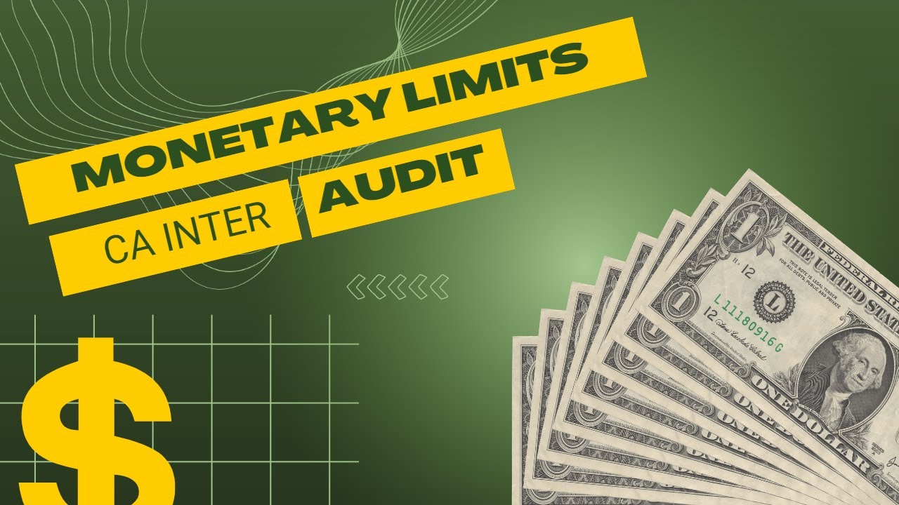 CA Inter Audit Nov 2023: Monetary Limits | Audit with AI - YouTube