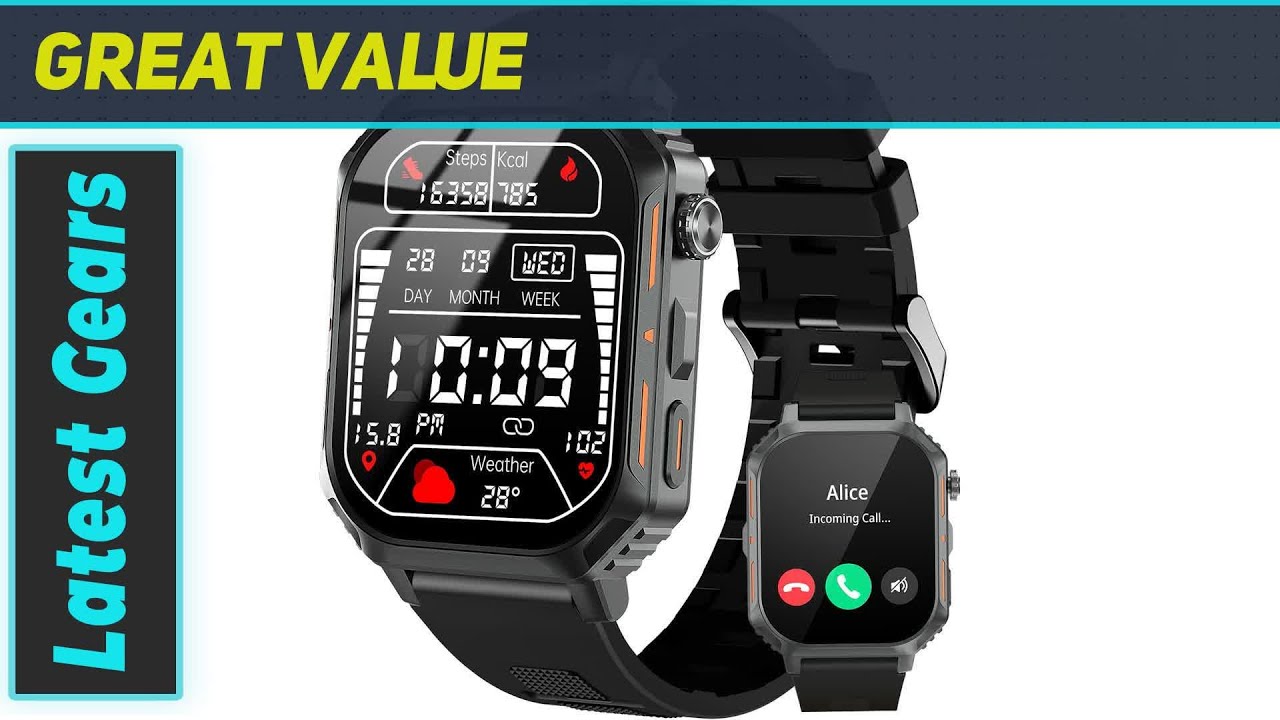 Impressive Military-Grade Smartwatch | KACLUT 2.02 Fitness Watch Review ...
