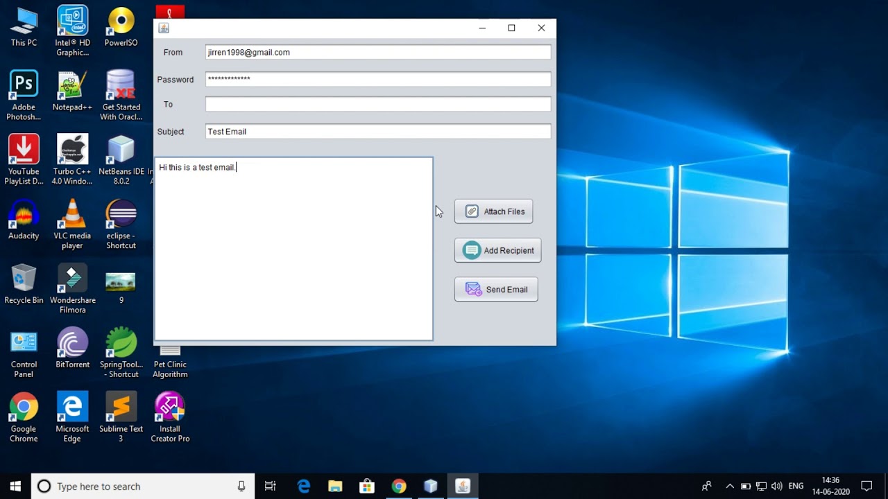 Email Panel On Java [Swing + Spring + Dependency Injection] - YouTube
