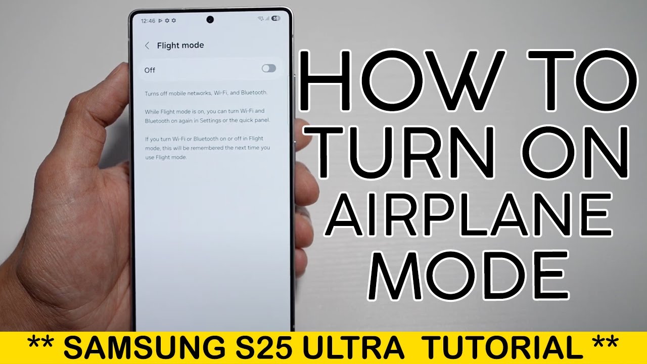 How to Turn on Airplane Mode on Samsung S25 Ultra 2025 - YouTube