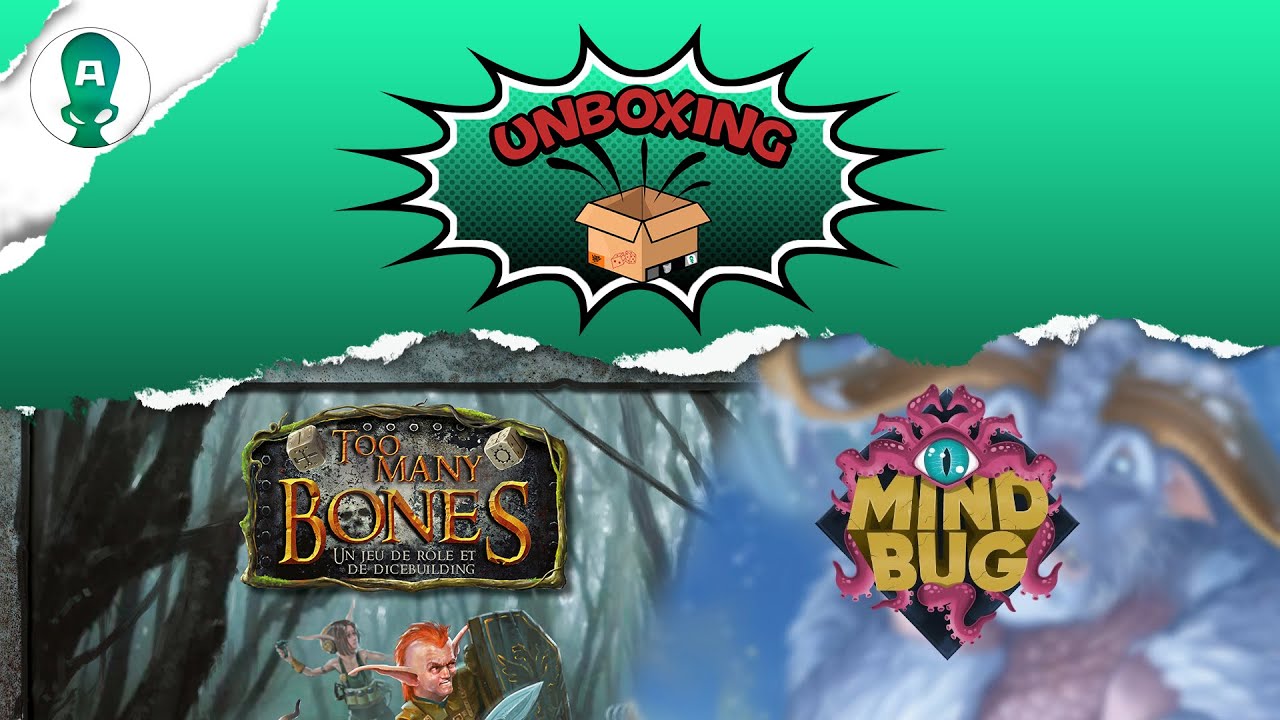 UNBOXING - Too Many Bones - Lucky Duck Games + Mindbug - Nerdlab - YouTube
