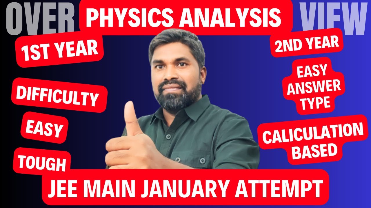 Jee Main January Attempt,Physics Paper Analysis,jee main physics paper ...