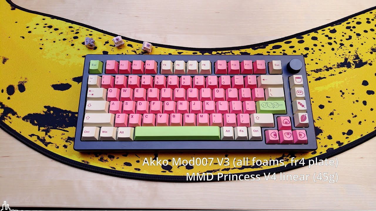 Creamy keyboard with new MMD Princess | MMD Princess V4 linear | Akko ...