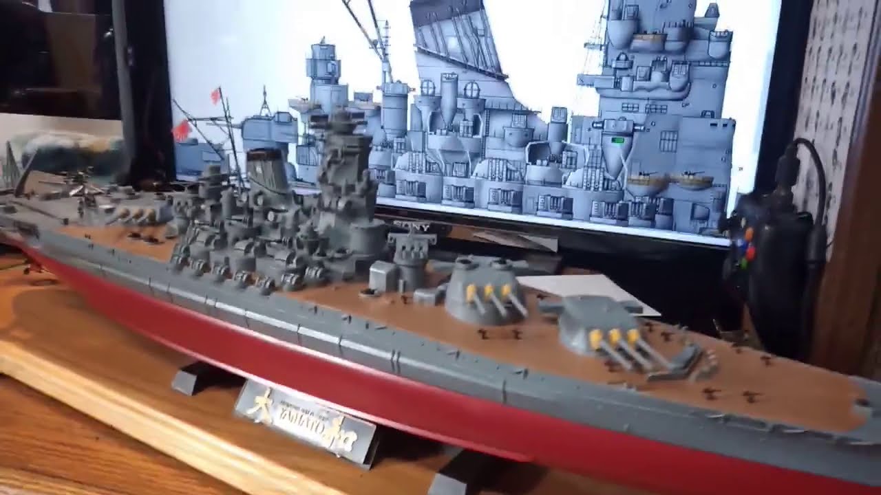 Finished Yamato model. - YouTube