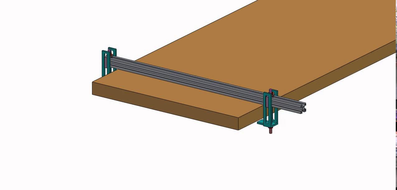 Universal clamp for extruded profiles deskt/board mounting - YouTube