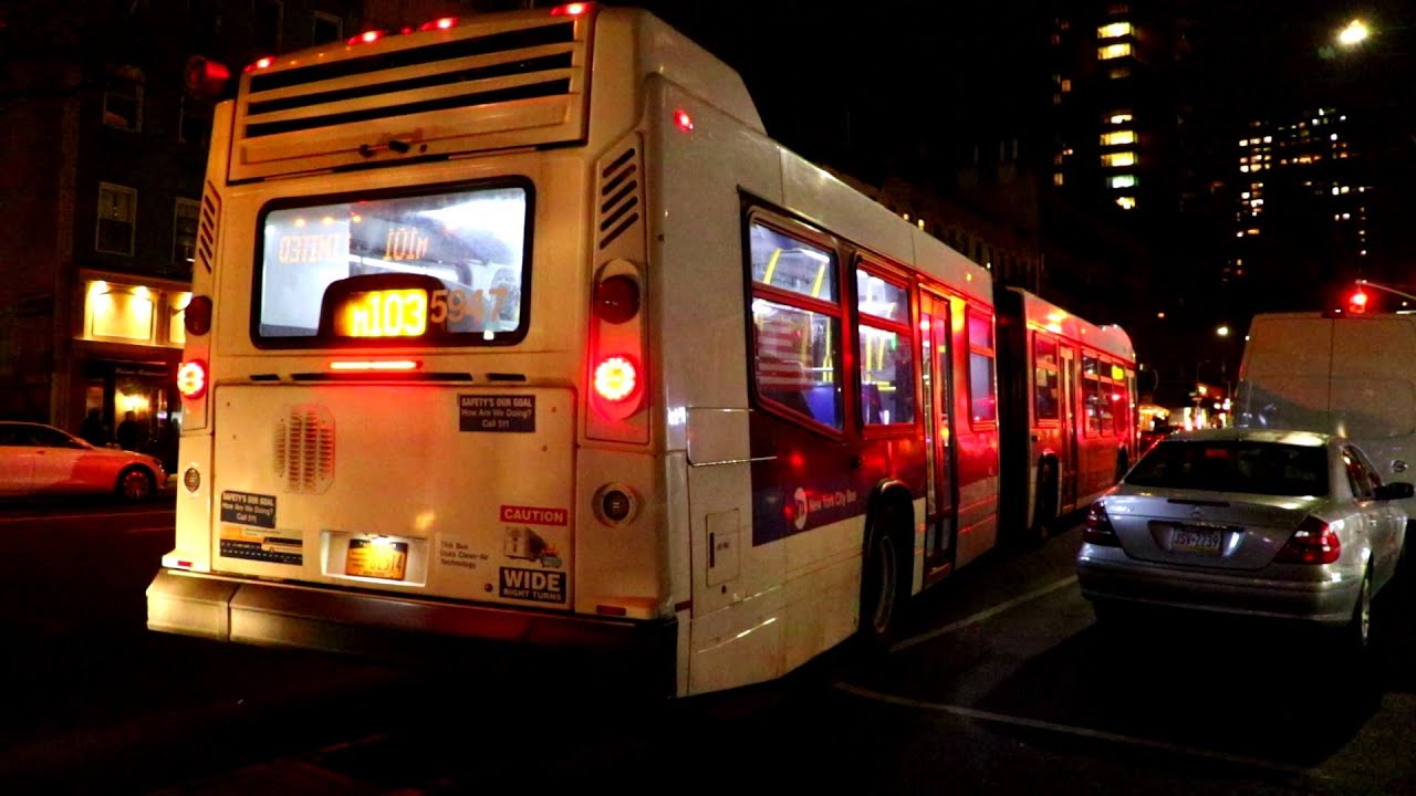 MTA New York City Bus 2012 Nova Bus LFS Artic 5947 & 2003 New Flyer ...