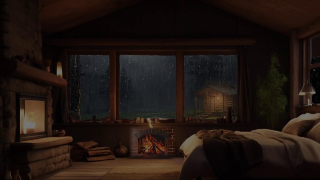 heavy rain and lightning - Rain Sounds On Garden , Thunderstorm and ...