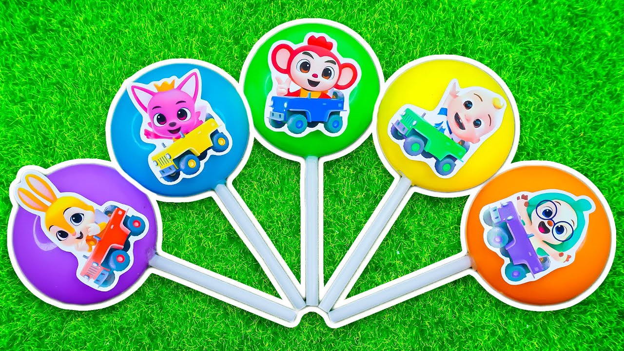 Some Lot's of BIG lollipops | Rainbow Magic Ball Baby Shark Cocomelon ...