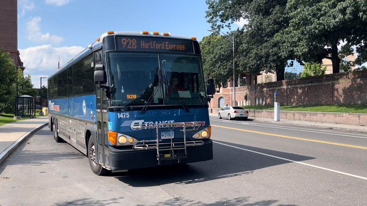 CTTransit: 2014 MCI D4500CT #1475 On The 928 Express Bus Leaving ...