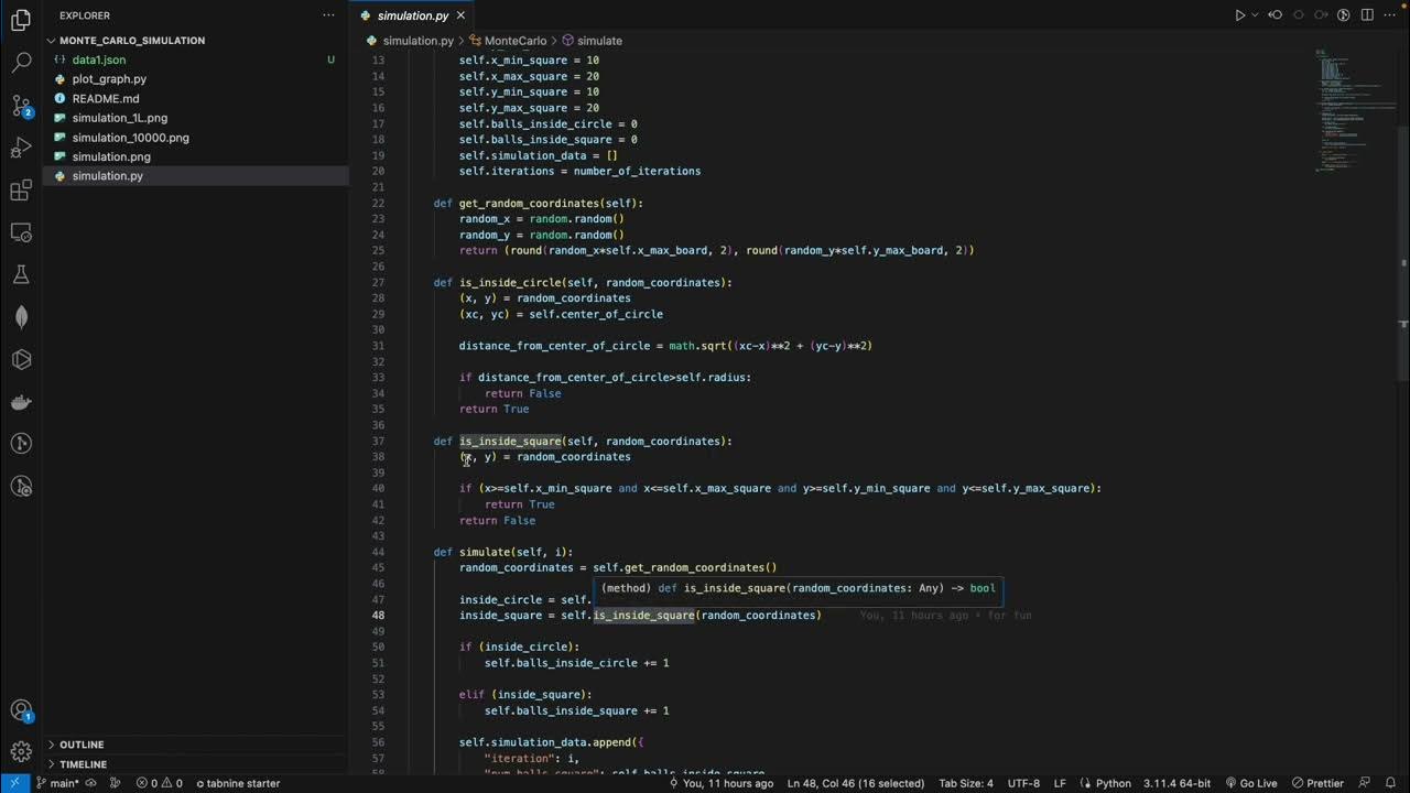 Value of Pi using Monte Carlo Method - YouTube